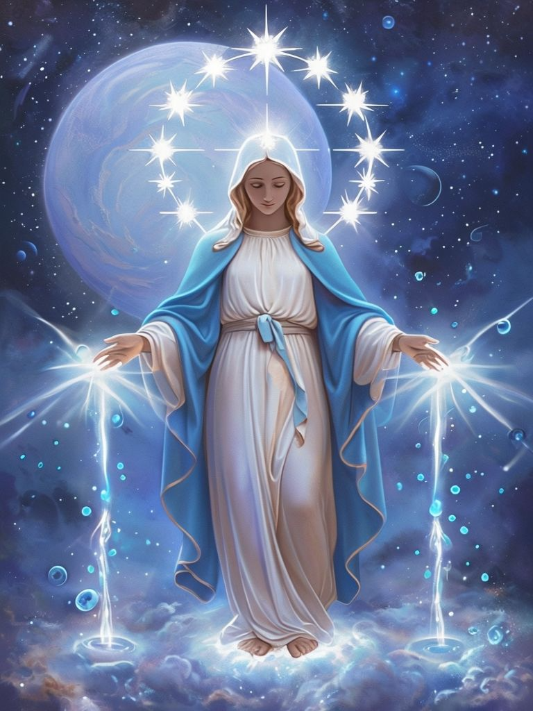 The Sacred Heart of Jesus and Immaculate Heart of Mary Digital Art